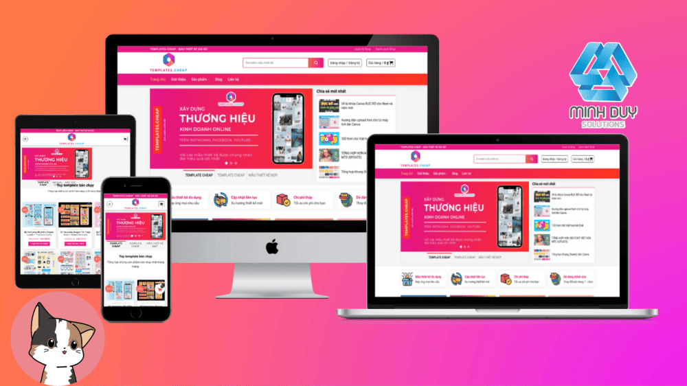 Website bán mẫu thiết kế đồ họa - templates.cheap - Minh Duy Solutions
