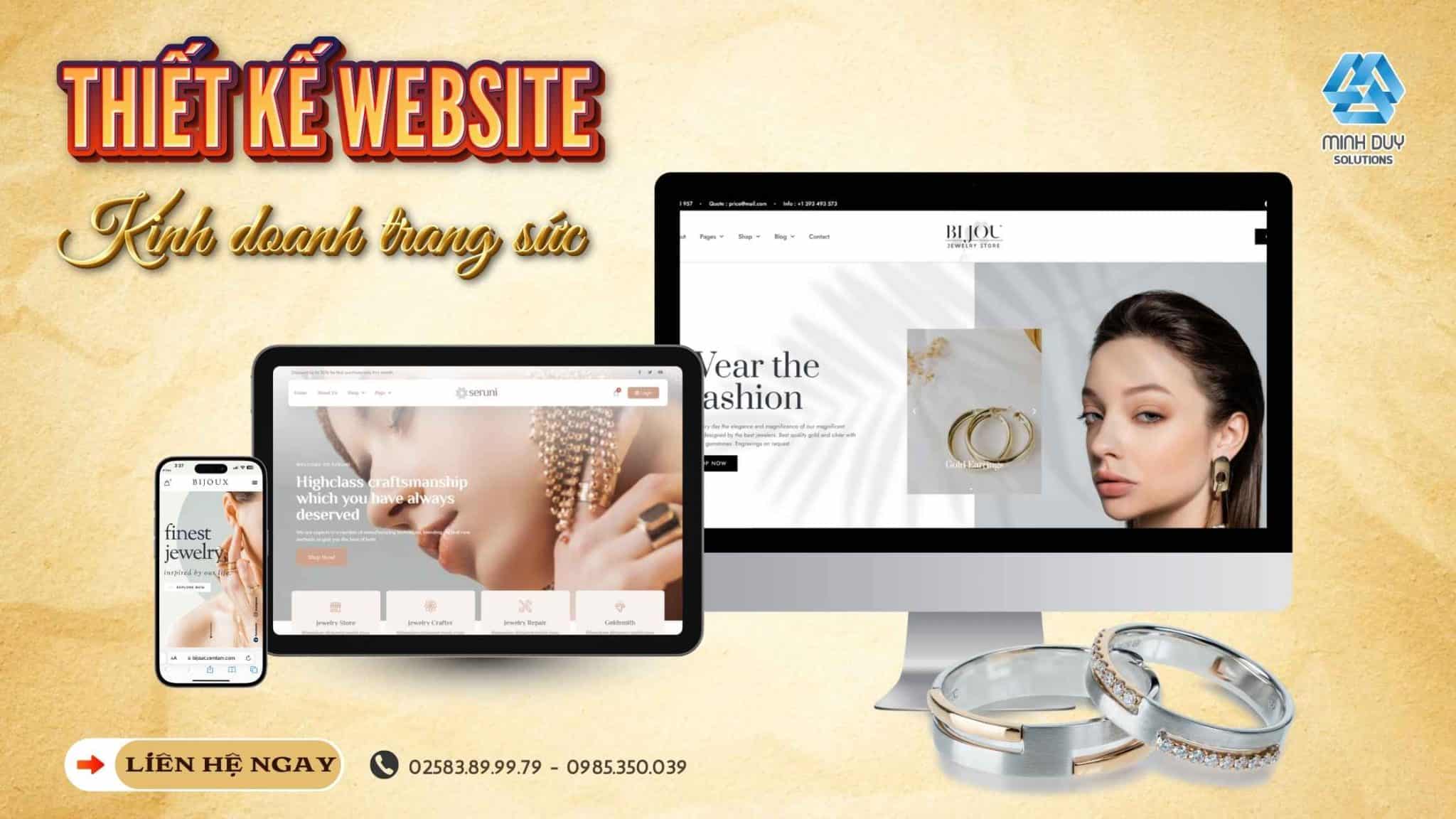 Dịch vụ thiết kế website trang sức sang trọng, chuyên nghiệp - Minh Duy ...